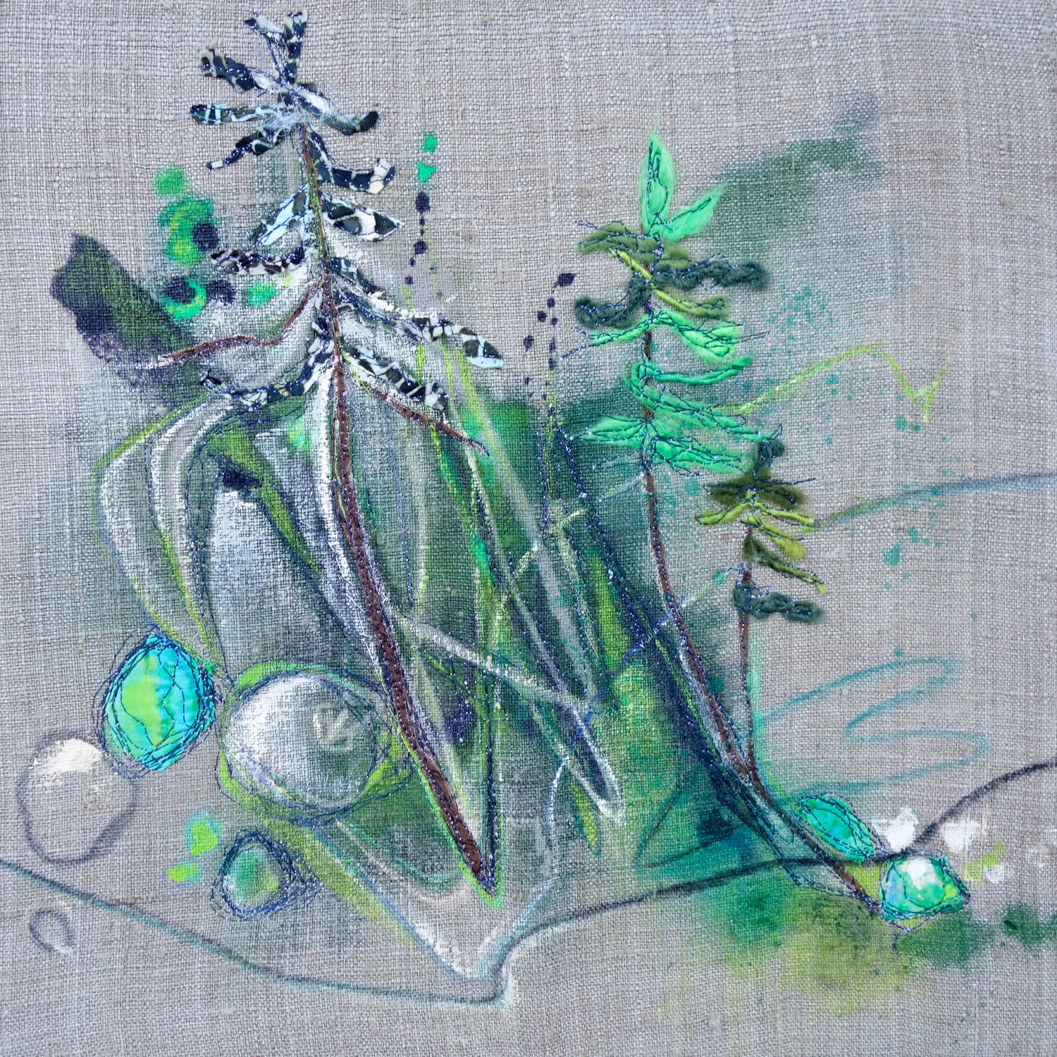 Earthbound Rising – Small Textile Tree Work | Gillian Schultze ...